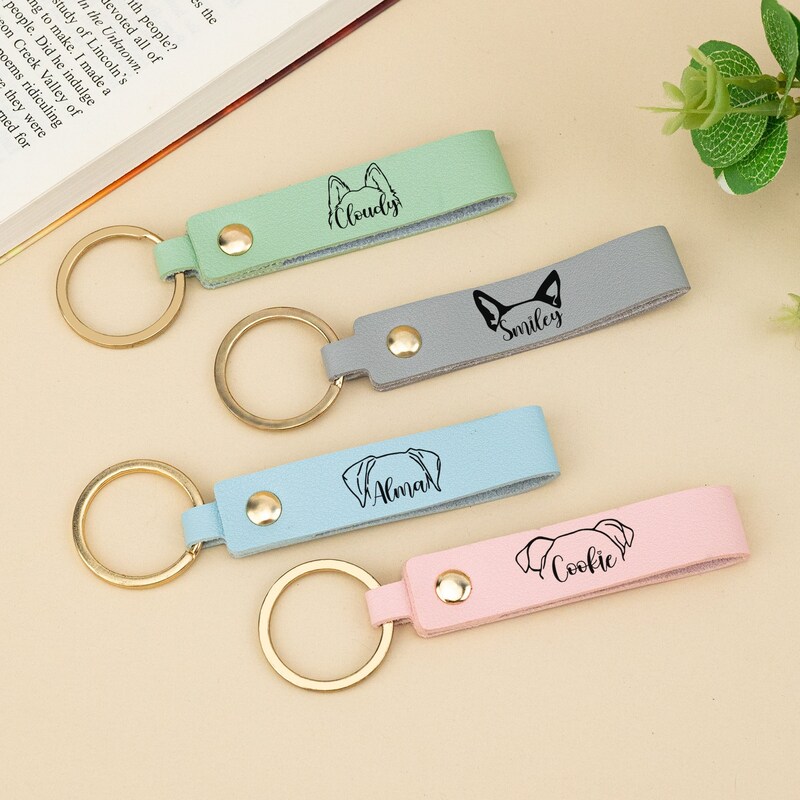 Custom Dog Keychain - Etsy