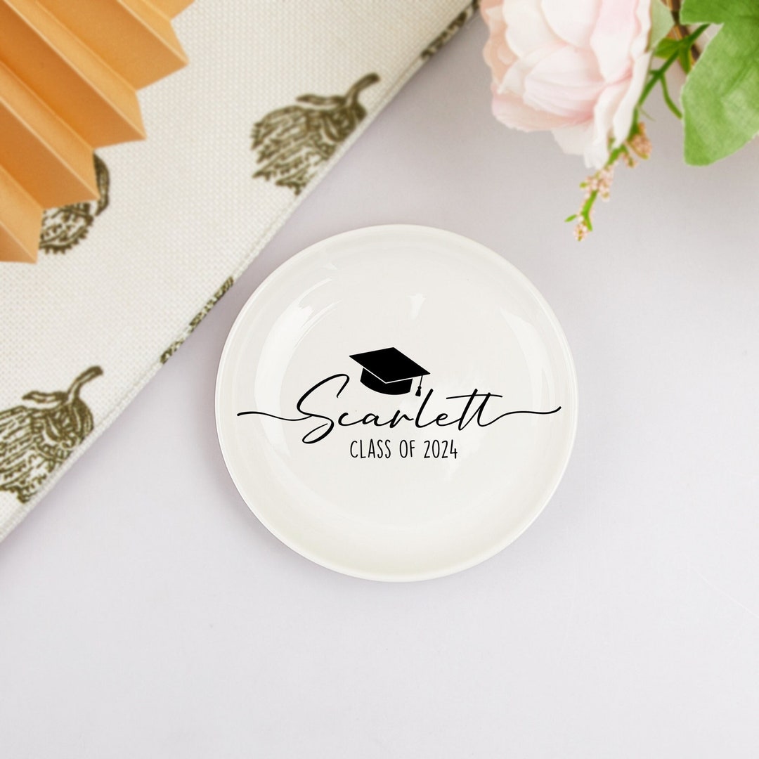 Custom Graduation Jewelry Dish,personalized Trinket Dish,class of 2024 ...