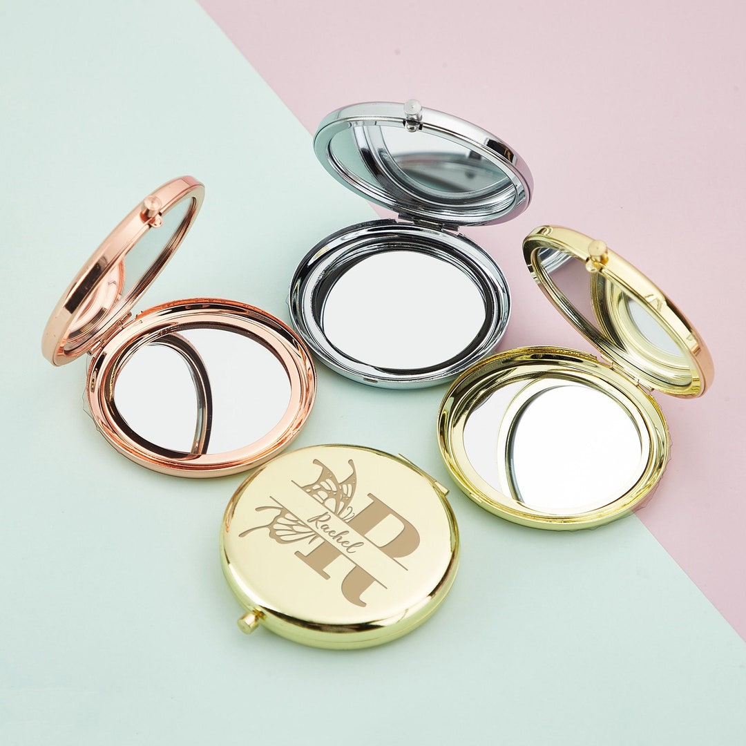 Engraved Compact Mirror,personalized Pocket Mirror,bridesmaid Gifts ...