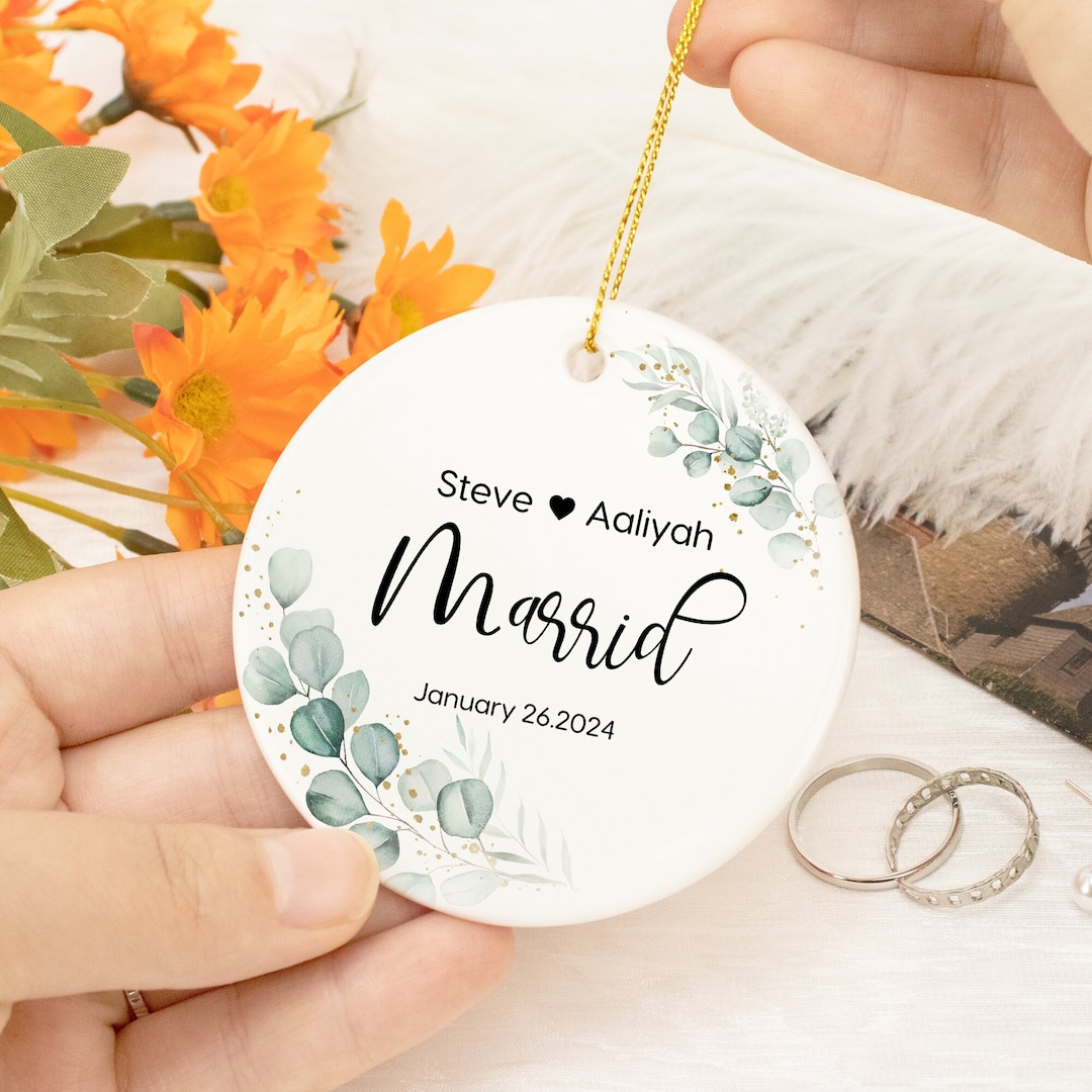 Personalized Wedding Gift,custom Couple Names Ceramic Plaque,heart ...