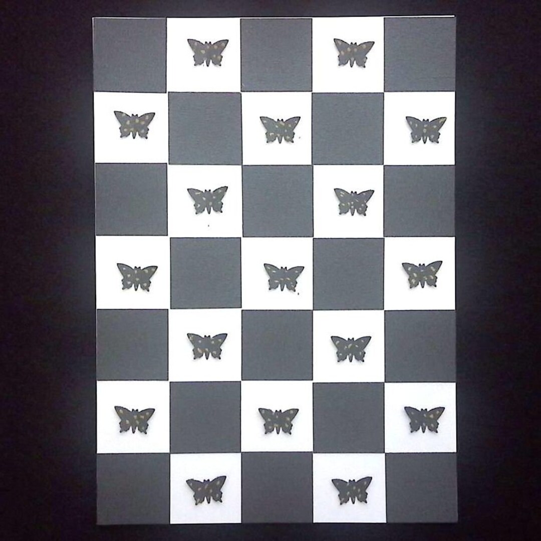 Black-and-white Butterfly Checkerboard Birthday Card - Etsy