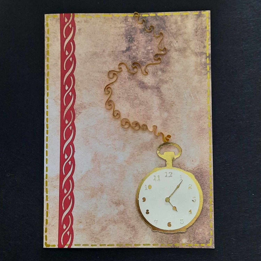 Pocket Watch Birthday Card - Etsy