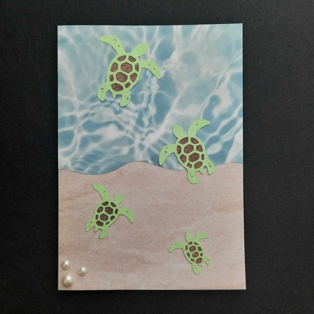 Turtle Beach Birthday Card - Etsy