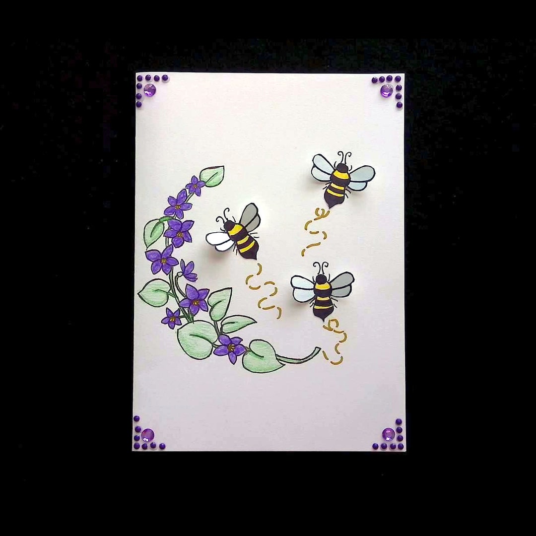 Violet Birthday Card - Etsy
