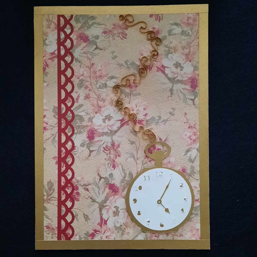 Pocket Watch Birthday Card - Etsy