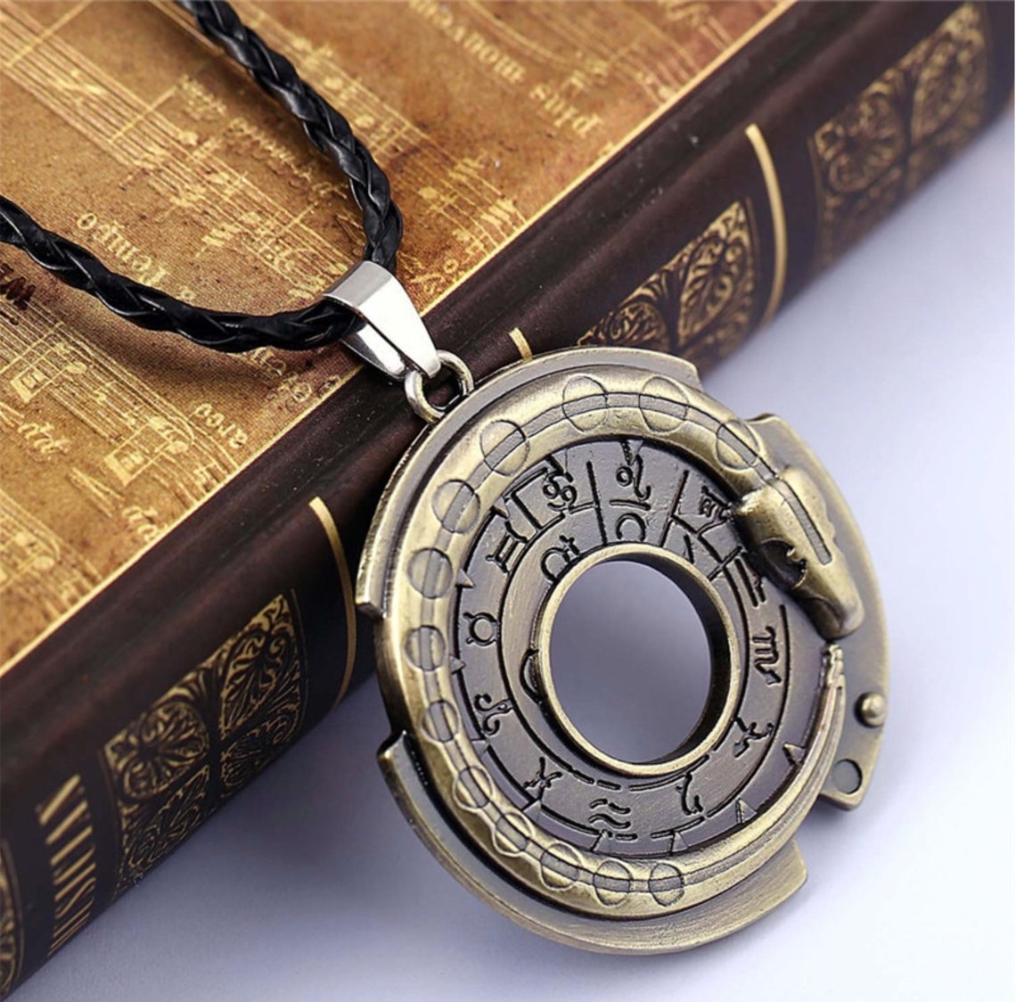 Leather Men Necklaces Amulet Pendant/genuine Trendy Leather - Etsy