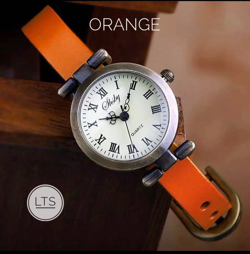 Watches for Women/minimalist Womens Orange Leather Watch/boho Hippie ...