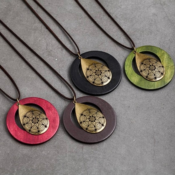 Long Leather Necklace - Etsy