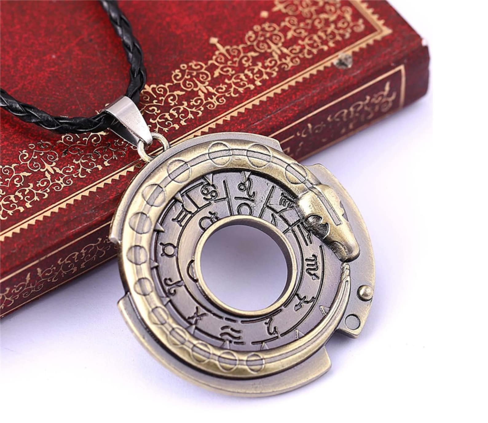 Leather Men Necklaces Amulet Pendant/genuine Trendy Leather - Etsy