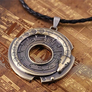 Leather Men Necklaces Amulet Pendant/genuine Trendy Leather Steampunk ...