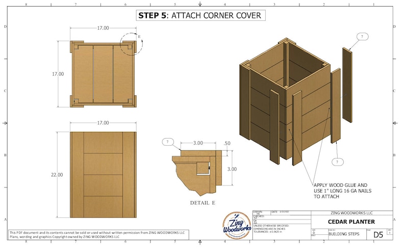 Simple Cedar Garden Planter Plans / Cedar Planter Box / Planter Box ...