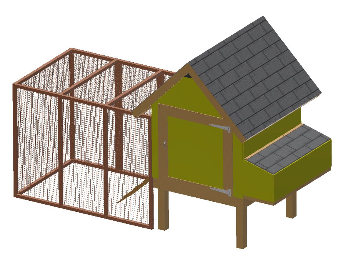 DIY Chicken Coop Rabbit Hut Instruction Plan Outdoor Animal - Etsy