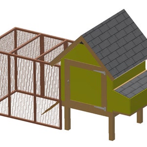 DIY Chicken Coop Rabbit Hut Instruction Plan - Outdoor Animal Hut Home ...