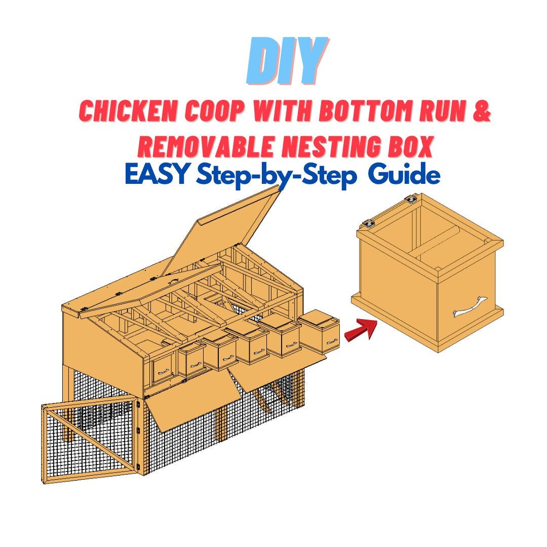DIY Chicken Coop & Rabbit Hut Instruction Plan - Outdoor Animal Hut ...