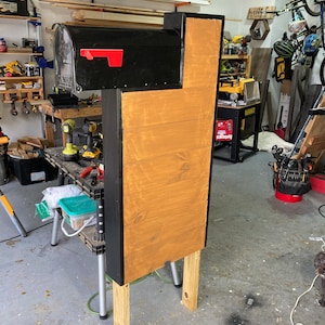 Modern Wooden Mailbox Post Plan Instructions- 2x4 Standard Lumber Mid ...