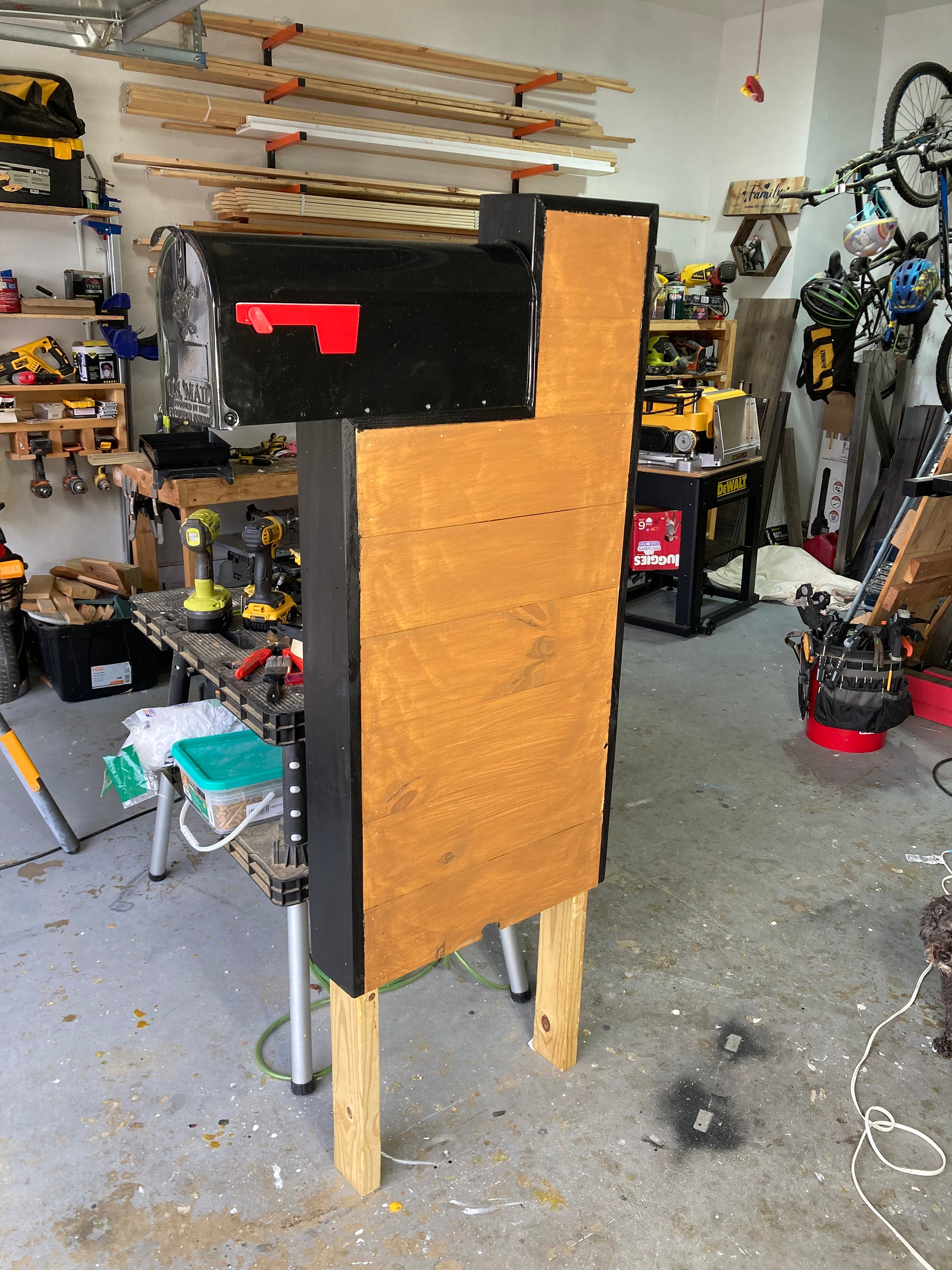 Modern Wooden Mailbox Post Plan Instructions- 2x4 Standard Lumber Mid ...