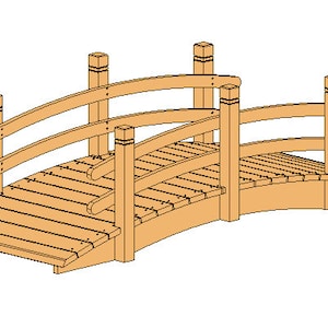 Arched Garden Bridge Woodworking Plan - Outdoor Garden Bridge ...