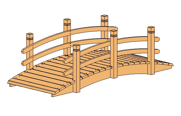 Arched Garden Bridge Woodworking Plan Outdoor Garden Bridge - Etsy