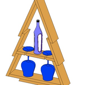 Wooden Christmas Tree Wine Rack Woodworking Plan - Easy Step-by-step ...