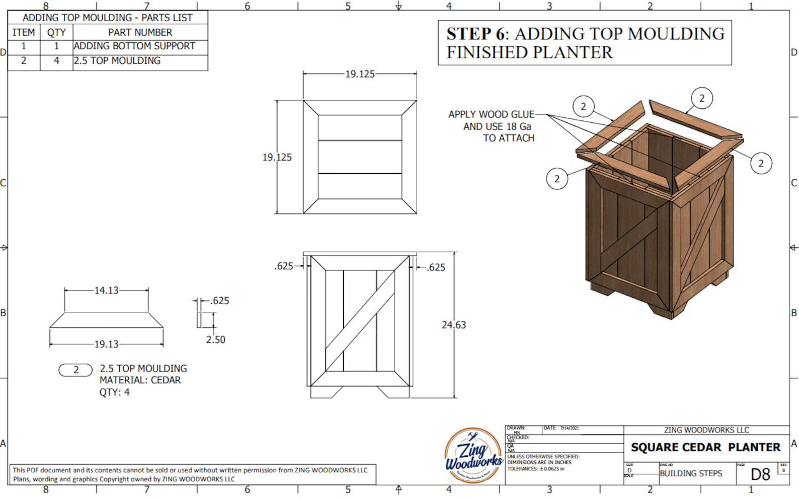 Cedar Garden Planter Plans / Cedar Planter Box / Planter Box - Etsy
