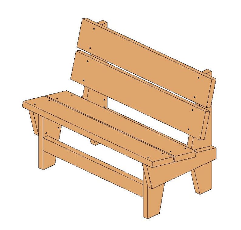 DIY 2x8 Modern Outdoor Garden Bench Plans - DIY Easy Woodworking ...