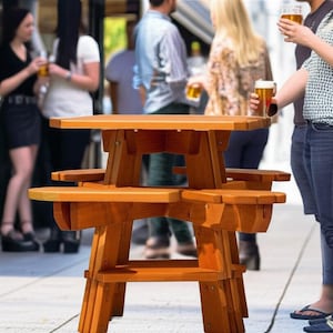 Build Your Own 4-seat Outdoor Pub Table & Chair Set - Woodworking Plan ...