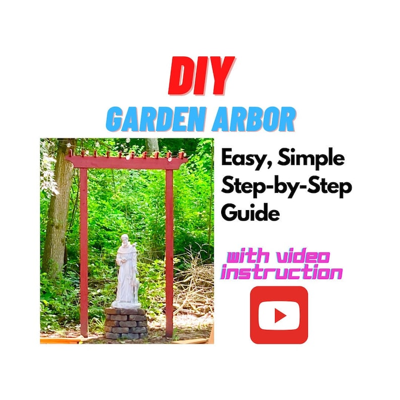 Garden Arch Arbor Plan - Wedding Gate Plan - Wood Garden Arbor - EASY ...