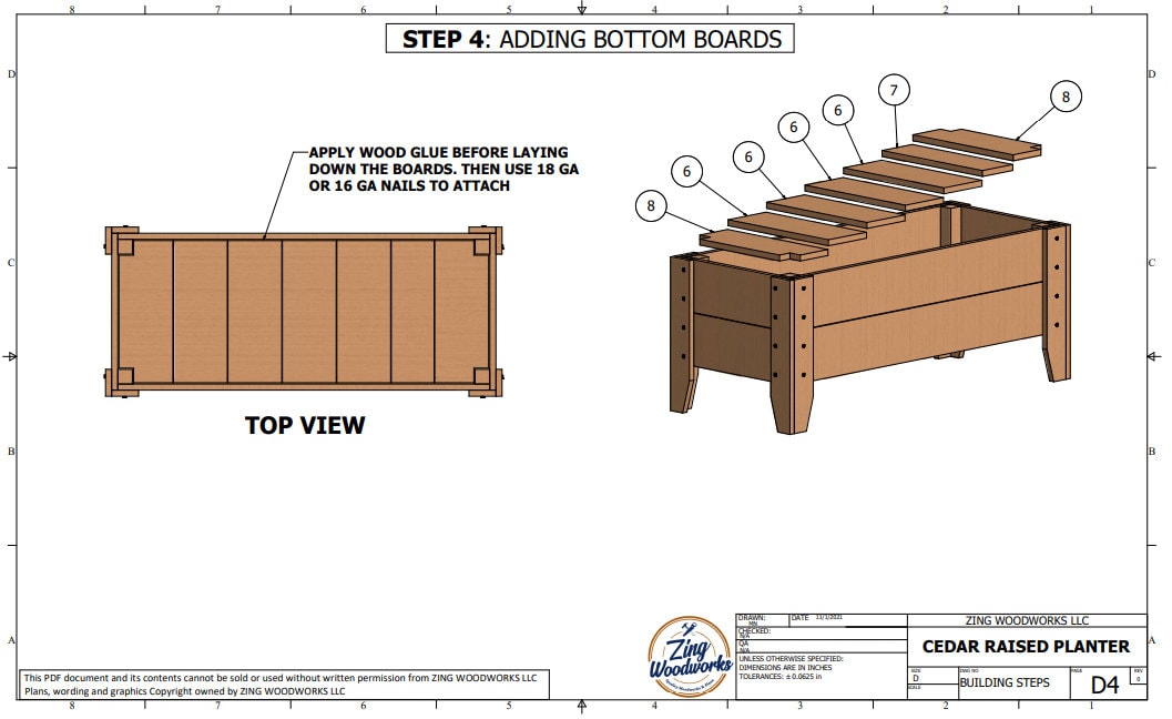 Garden Cedar Planter Woodworking Plans / Raised Planter Box Plans ...