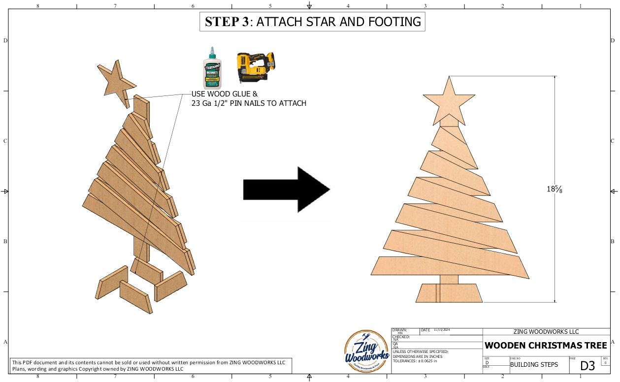 Wooden Christmas Tree Woodworking Plan - Easy Step-by-step Guide for ...