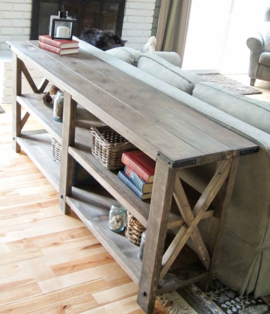 Farmhouse Sofa Table Plan DYI Easy-to-follow Guide Make - Etsy