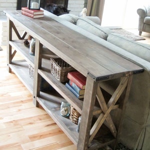 Farmhouse Sofa Table Plan - DYI Easy-to-follow Guide - Make From 2x ...