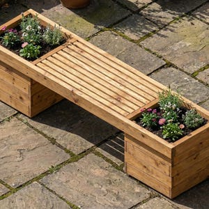 DIY Planter Bench Plans - Easy Weekend Project - Make From Standard 2x2 ...