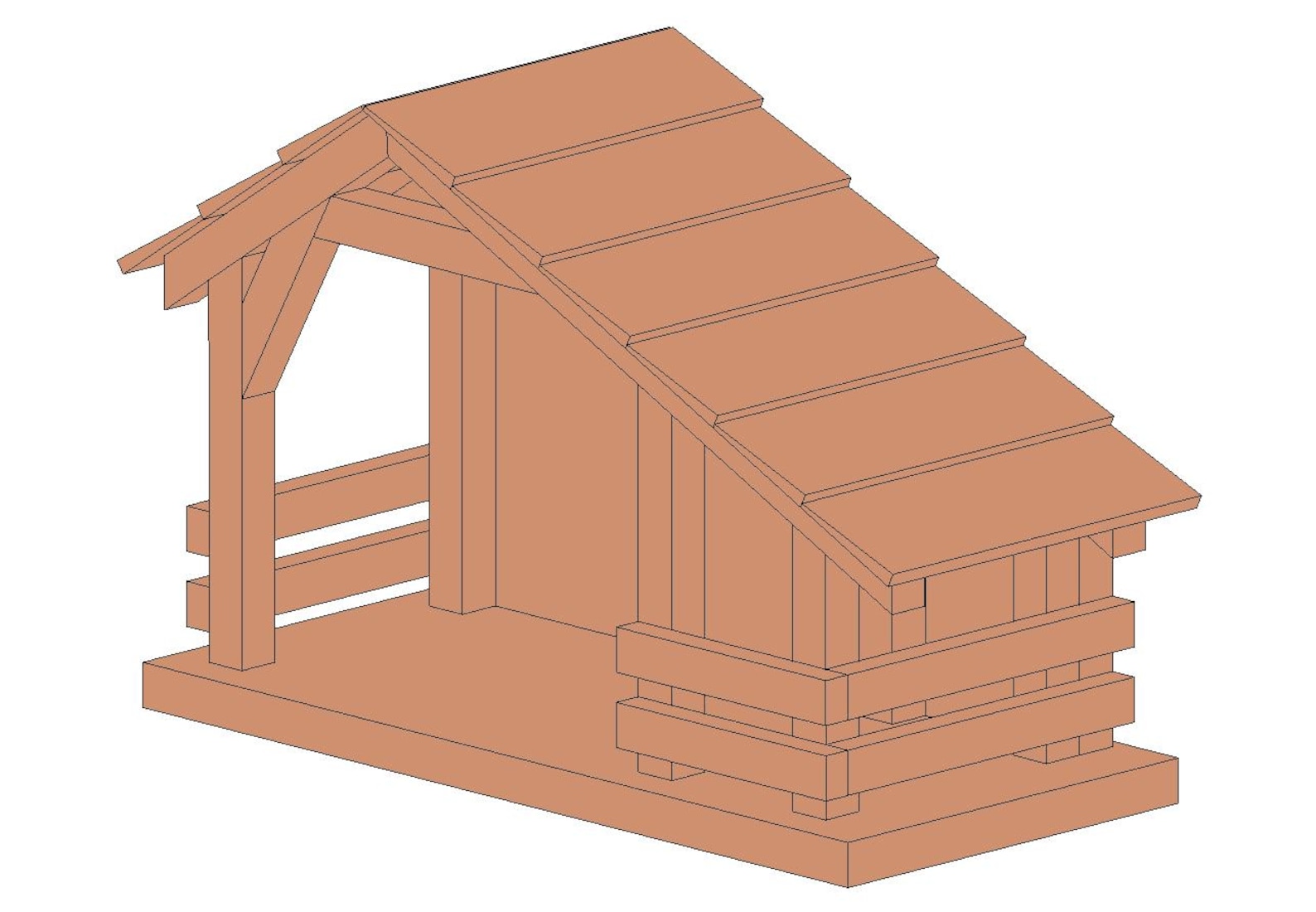 DIY Wooden Christmas Manger Nativity Scene Instruction Woodworking Plan ...