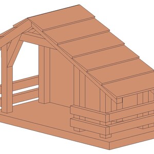DIY Wooden Christmas Manger Nativity Scene Instruction Woodworking Plan ...