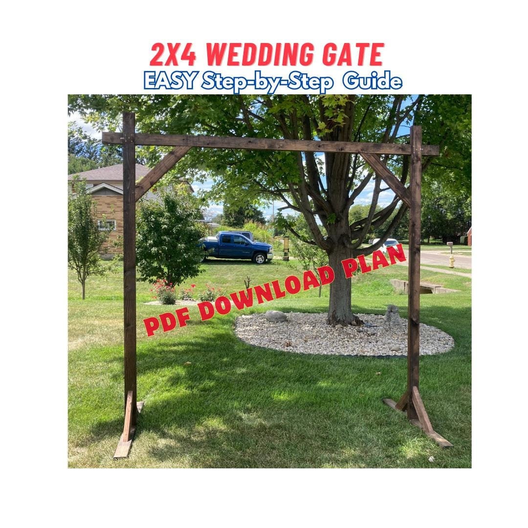 2x4 Wooden Garden Wedding Engagement Birthday Party Gate Arch Plan ...