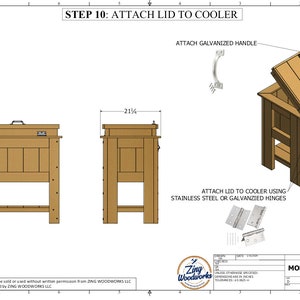 Modern Wooden Mobile Cooler Plan Instructions- Patio Wood Ice Cooler ...