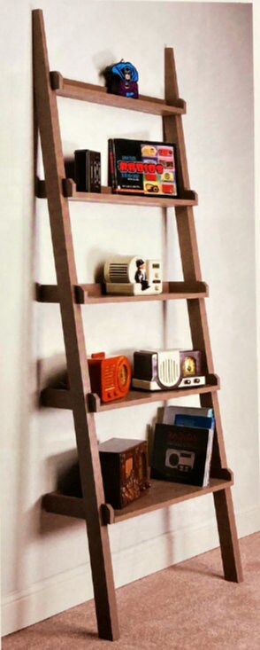 Farmhouse Leaning Ladder Book Shelf Woodworking Plans Easy - Etsy