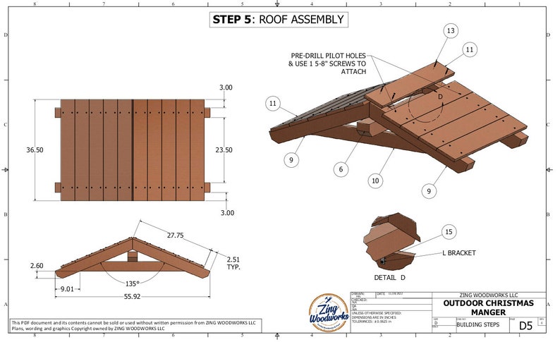 Outdoor Christmas Manger Nativity Scene Woodworking Plans - Etsy