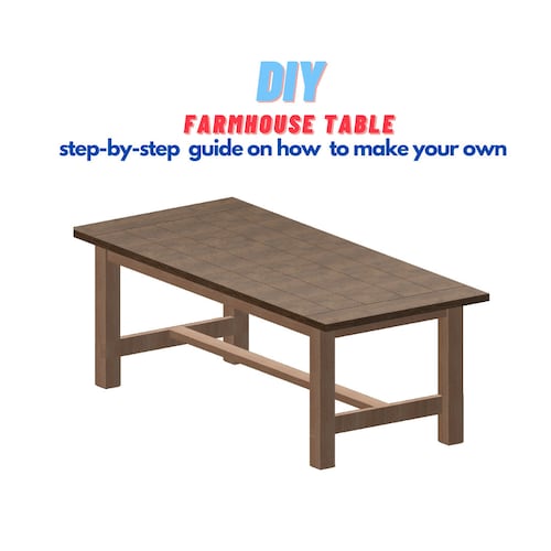 Farmhouse Table Plans Weekend Projects Easy Step-by-step - Etsy
