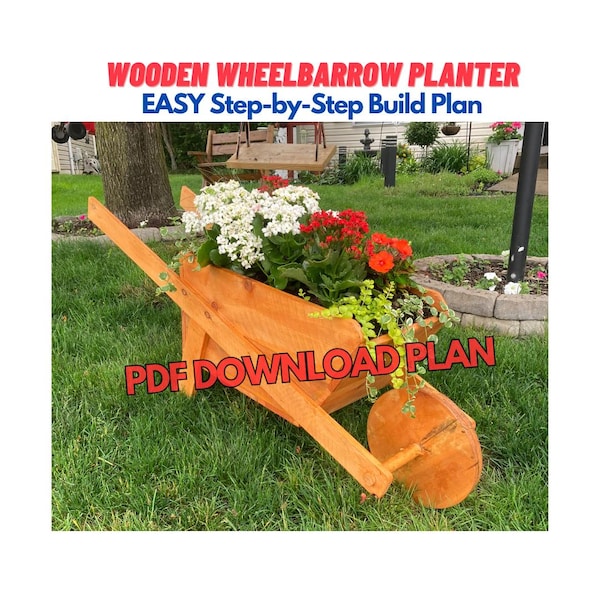 Wheelbarrow Planter - Etsy