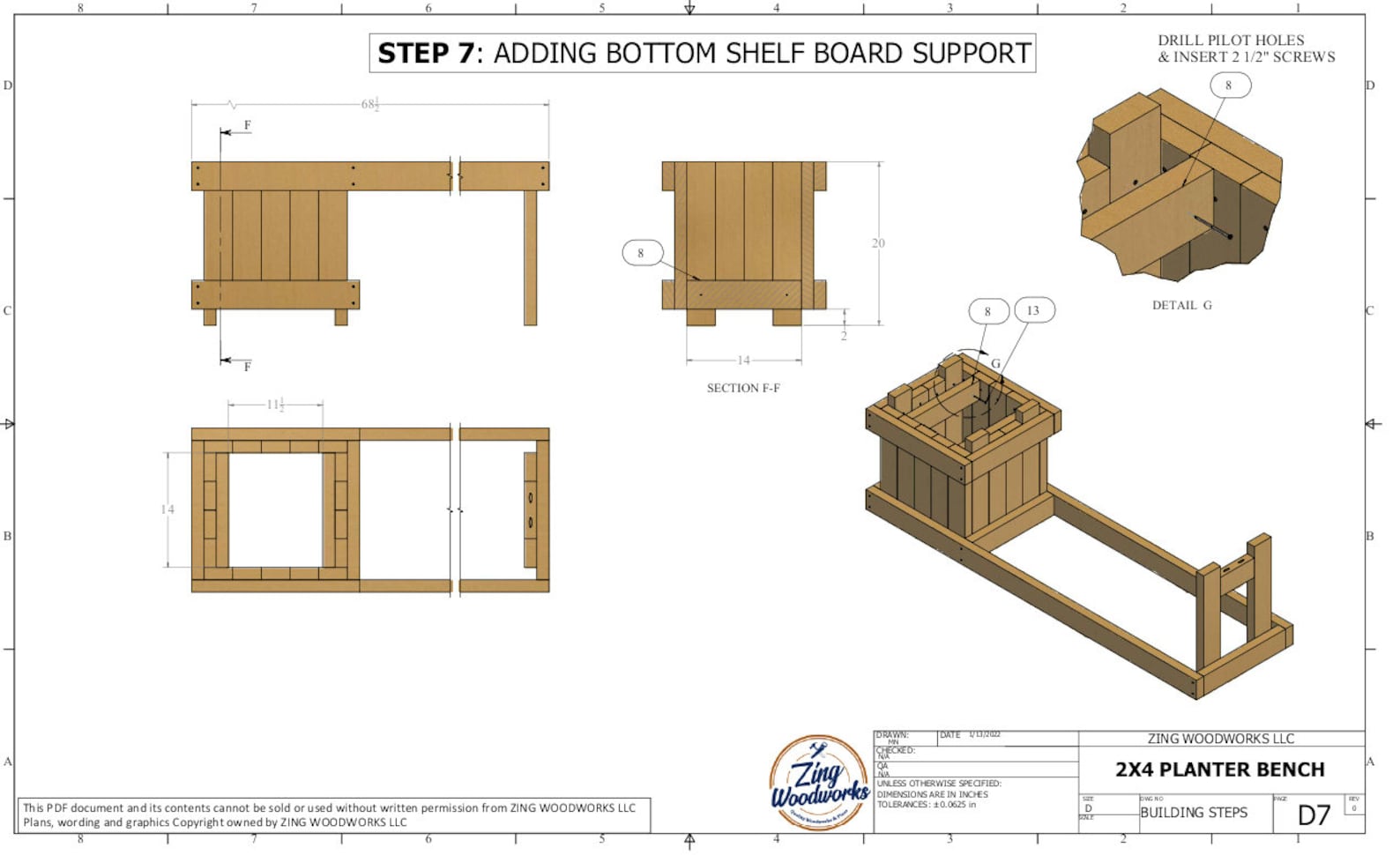 DIY Planter Bench Plans Easy Weekend Project Make Entirely | Etsy