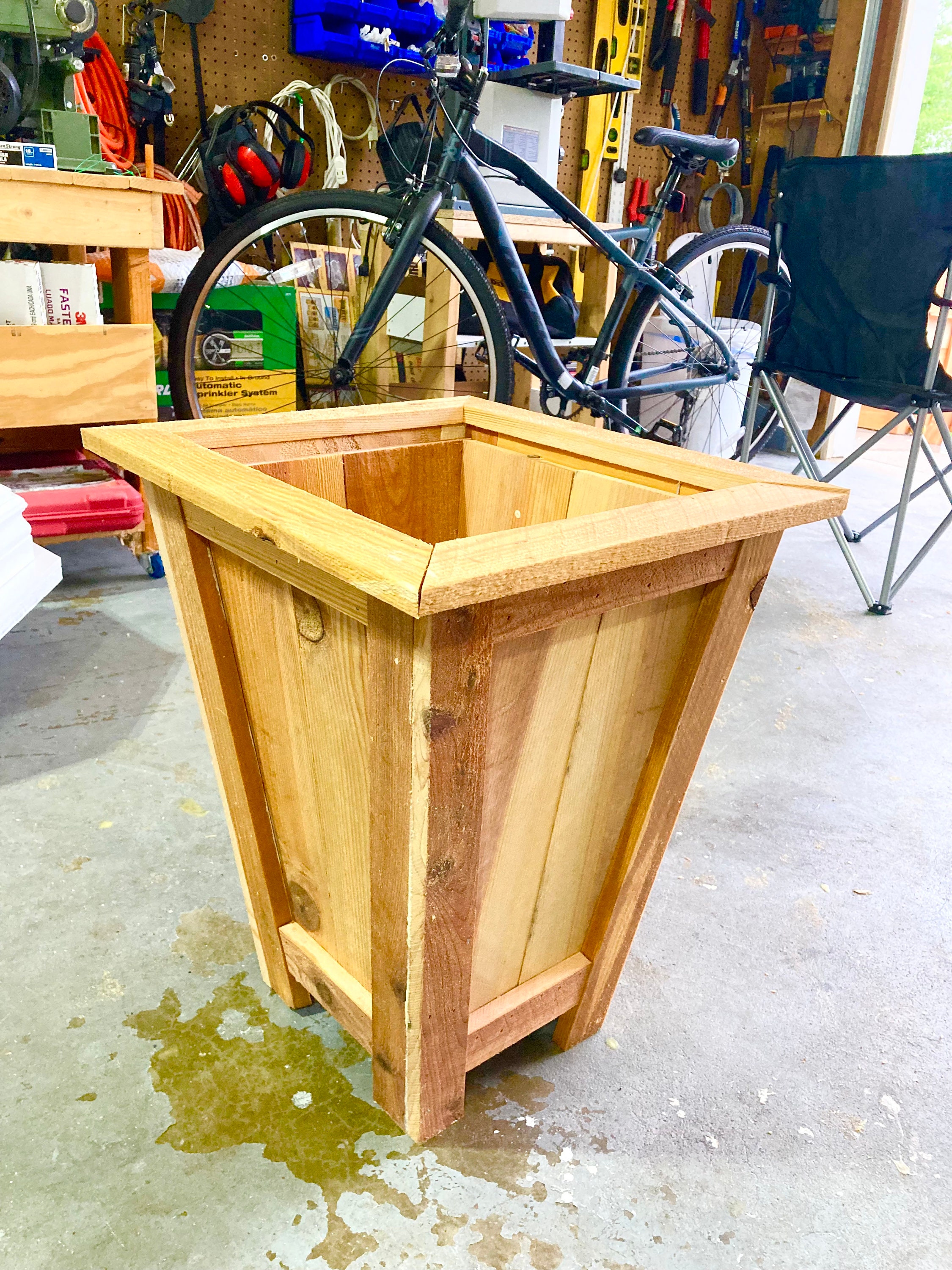 Cedar Taper Planter Plans / Garden Planter Plans / Flower Box - Etsy
