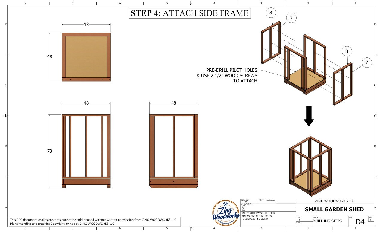 4x4 Small Outdoor Garden Storage Shed Build Plans - DIY Easy ...
