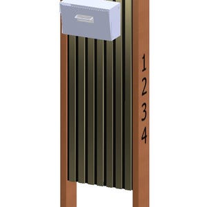 Modern Wooden Mailbox Post Plan Instructions- Mid Century Mailbox Post ...
