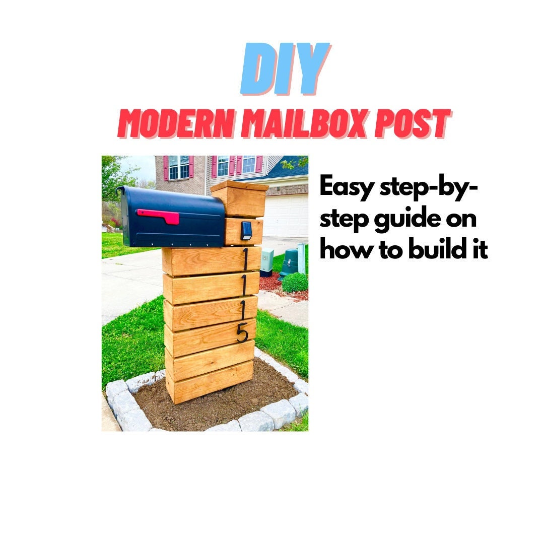 Modern Wooden Mailbox Post - Beginner Friendly Woodworking Plan ...