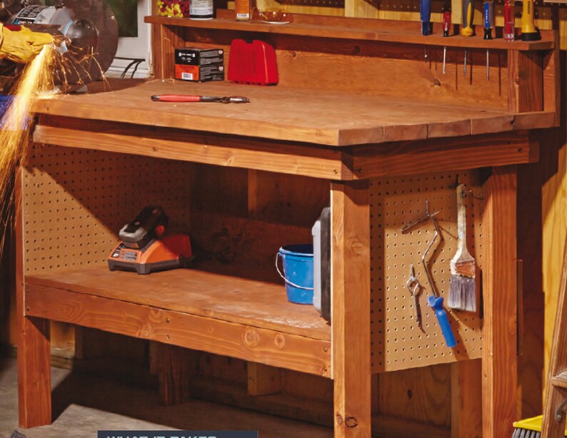 DIY Classic Workbench Instruction Plan Easy Weekend Project - Etsy