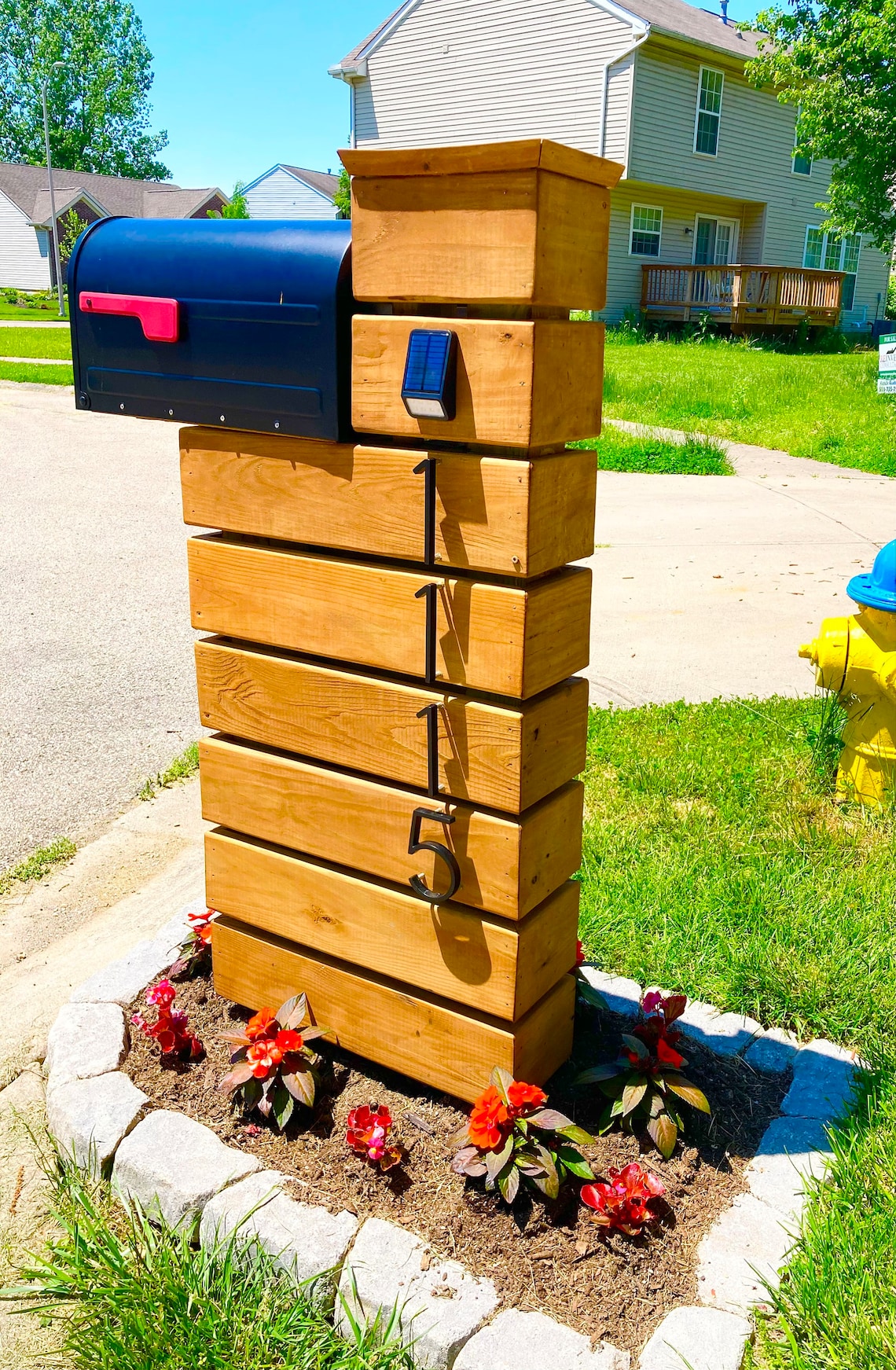 Modern Wooden Mailbox Post Plan Instructions Mid Century - Etsy