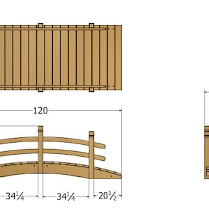 Arched Garden Bridge Woodworking Plan - Outdoor Garden Bridge ...