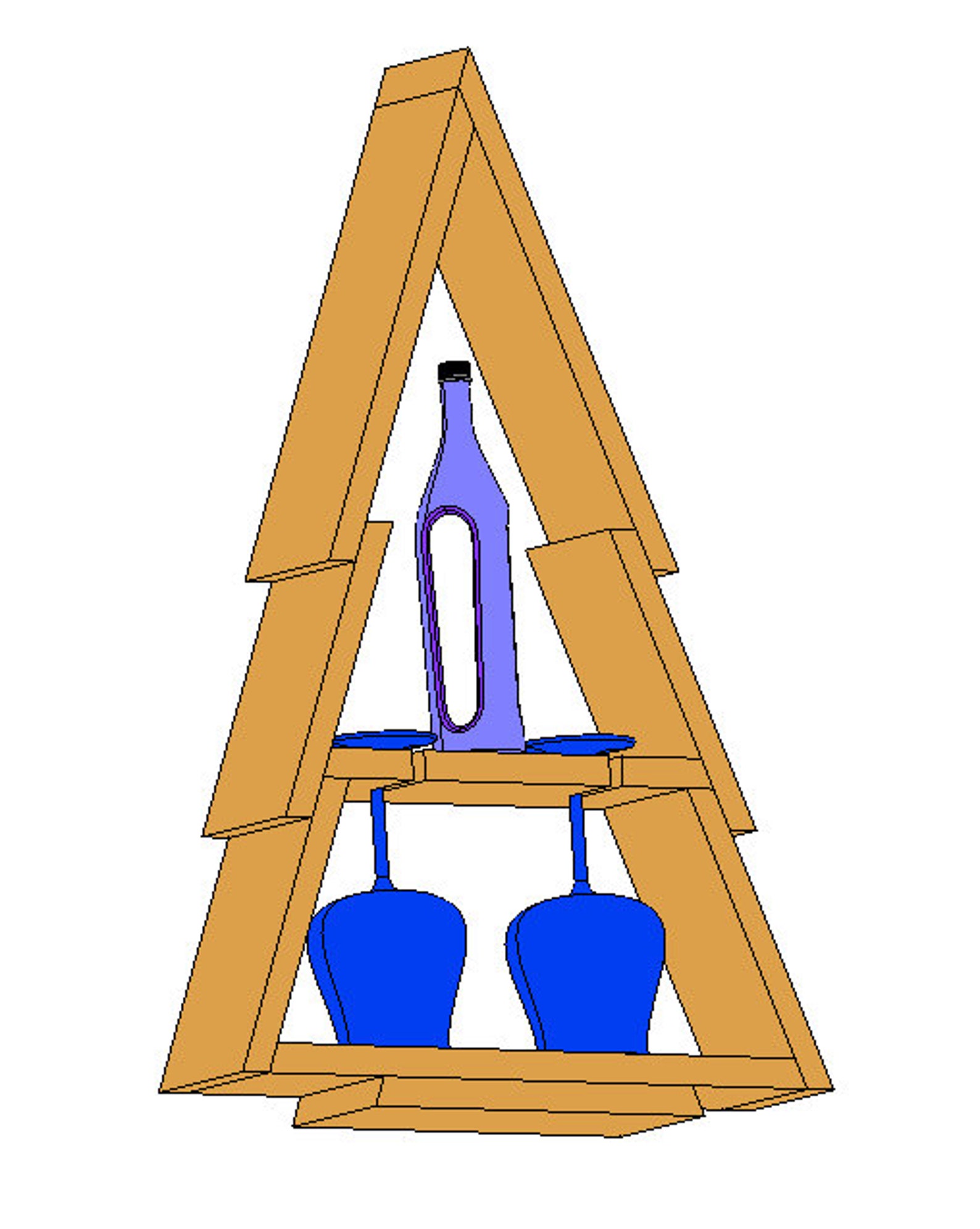 Wooden Christmas Tree Wine Rack Woodworking Plan Easy Step-by-step ...