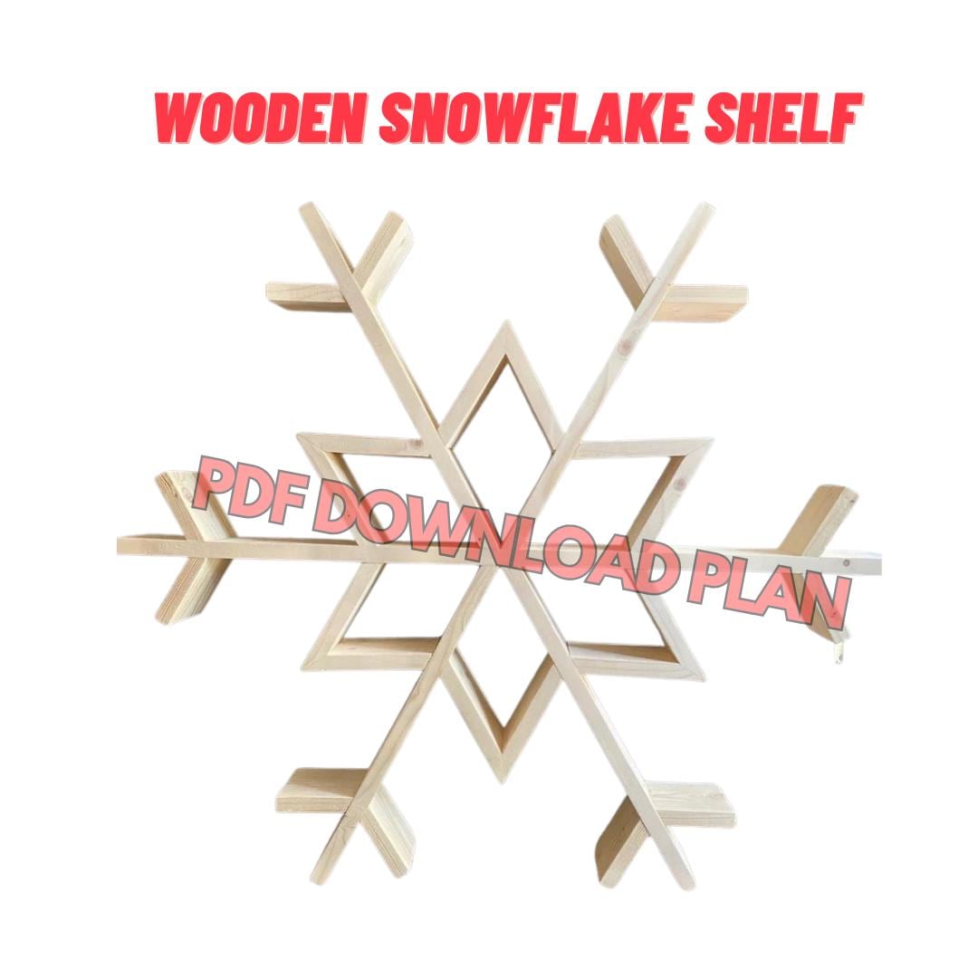 Wooden Christmas Snowflake Wall Shelf Woodworking Plan - Easy Step-by ...